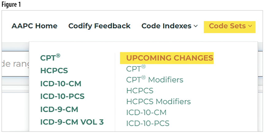 Find Upcoming Code Changes Easily - AAPC Knowledge Center