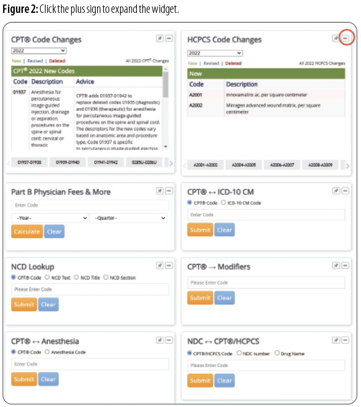 Minimize and Maximize Widgets to Customize Codify - AAPC Knowledge Center Minimize and Maximize Widgets to Customize Codify - AAPC Knowledge Center